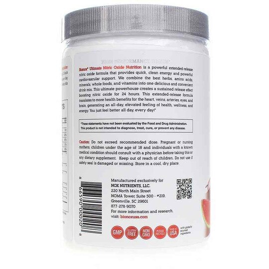 Ultimate Nitric Oxide Nutrition Bionox